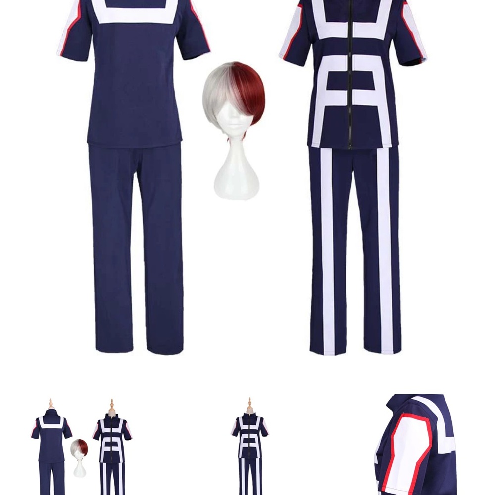 Anime My Hero Academia Shoto Todoroki Training Suit C… - Gem